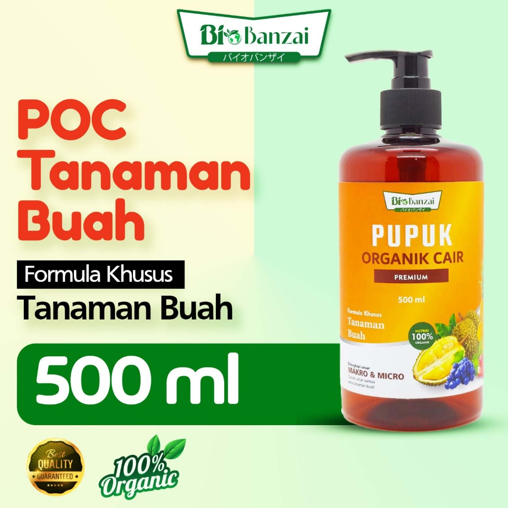 Jual Pupuk organik cair tanaman buah kemasan 500ml produk Bio Banzai ...
