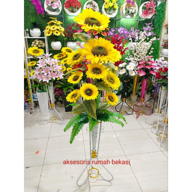 Jual RANGKAIAN BUNGA MATAHARI ARTIFICIAL PREMIUM JUMBO DENGAN POT ...