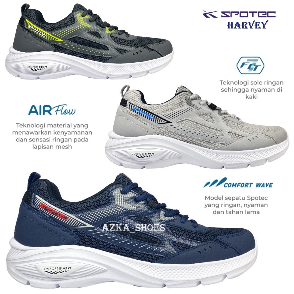 Jual SPOTEC HARVEY | Sepatu Running | Sepatu Lari | Sepatu Original | Shopee Indonesia