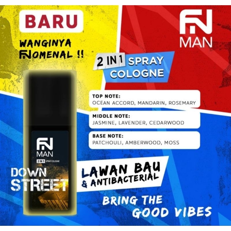 Jual FN Man Pria Body Spray Cologne Wangi Fnomenal Lawan Bau Basmi ...