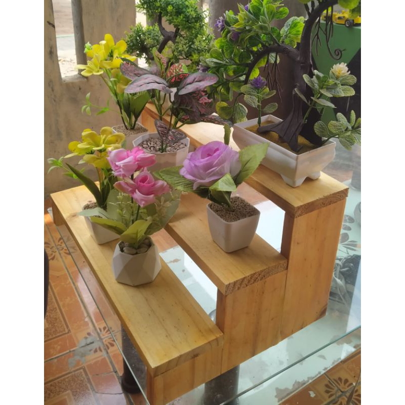 Jual Rak susun 3 mulipungsi/Rak bunga Organizer /Rak display murah ...