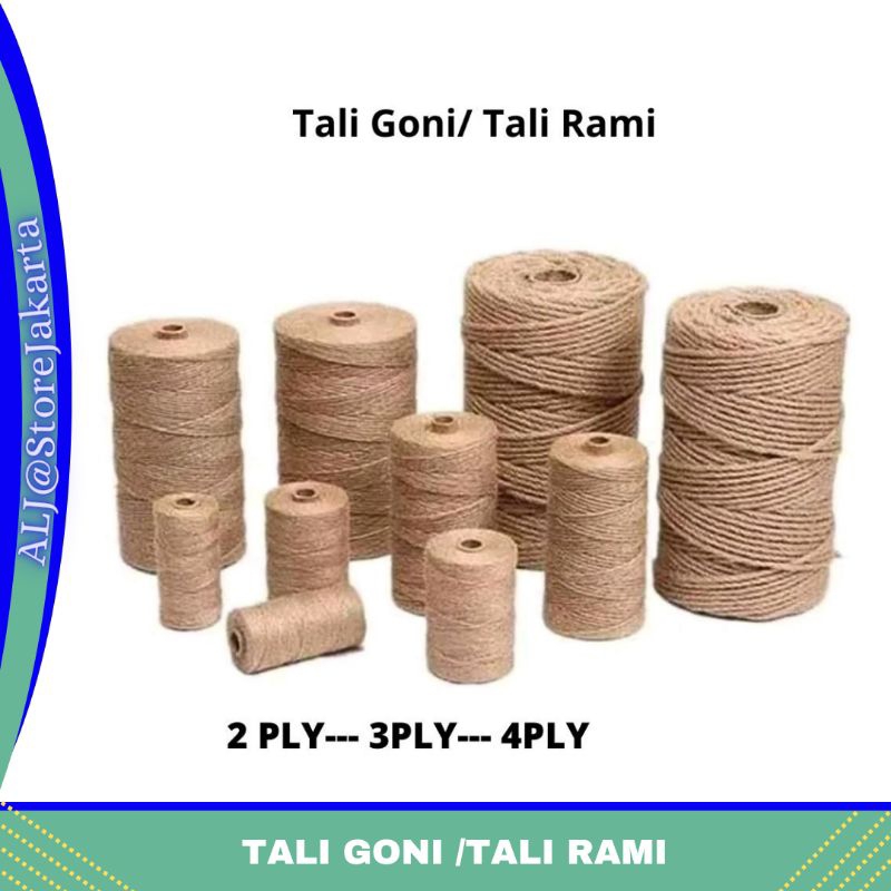 Jual TALI goni/Tali rami2ply- 3ply-4ply (50meter) | Shopee Indonesia