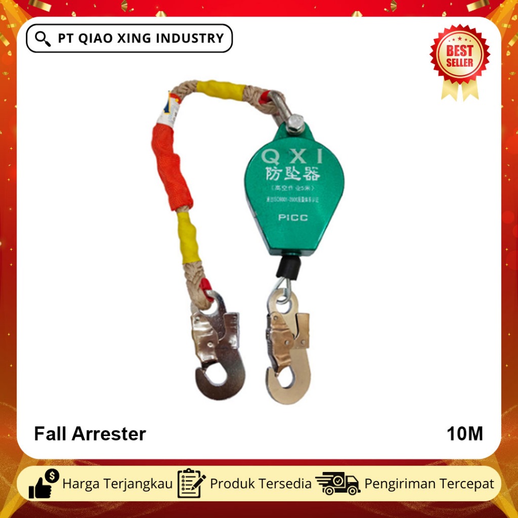 Jual FALL ARRESTER 10M Retractable Lifeline Safety Prevention Protector ...