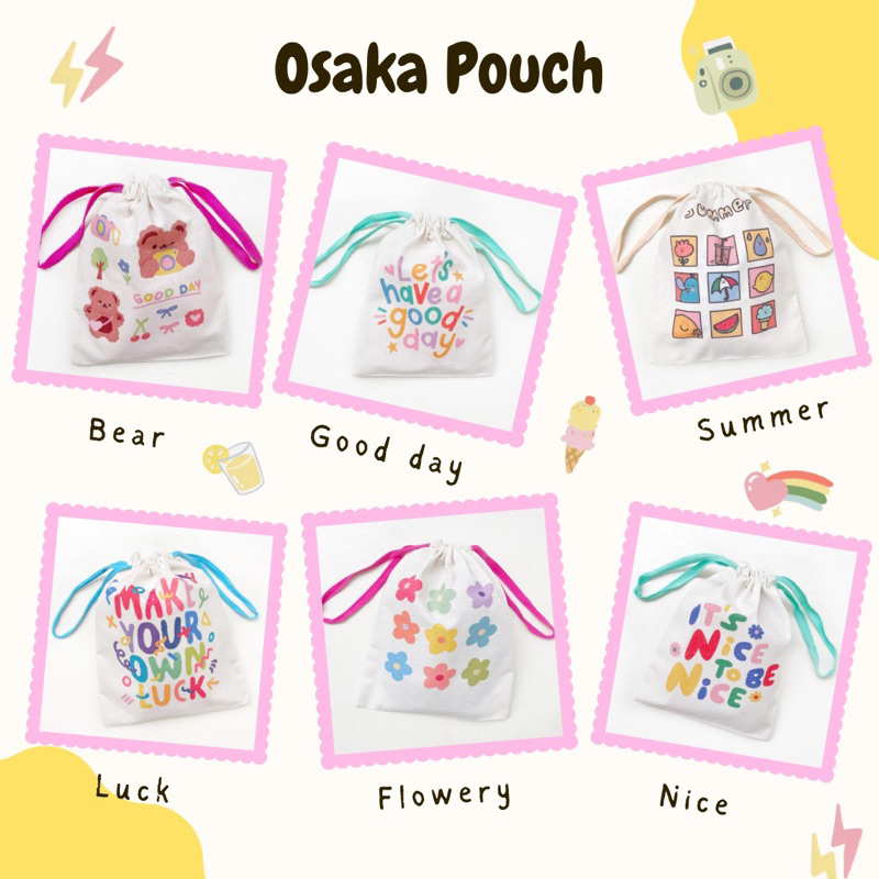 Jual Osaka Pouch / Pouch serut belacu aesthetic | Shopee Indonesia