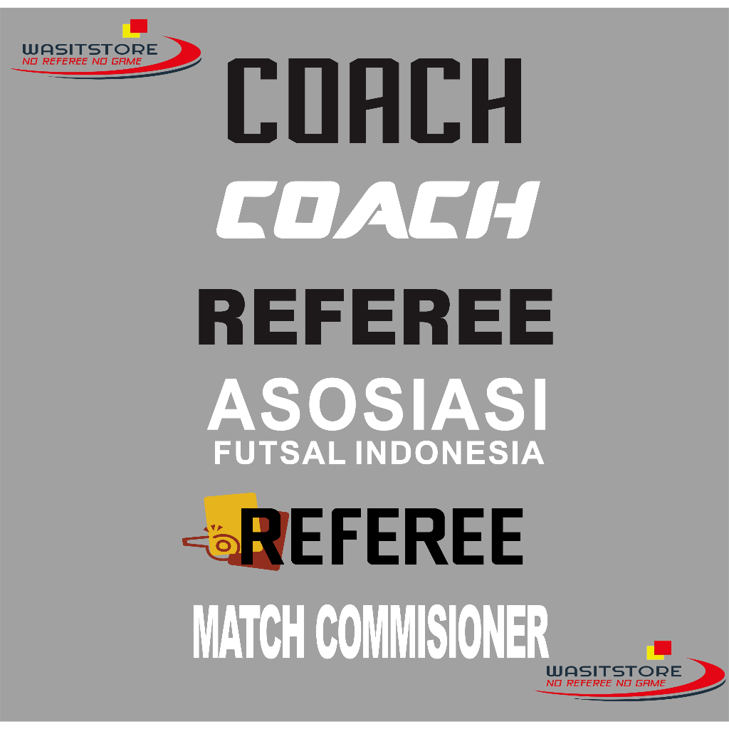 Jual PATCH SABLON WASIT PUNGGUNG - REFEREE PUTIH - REFEREE HITAM ...