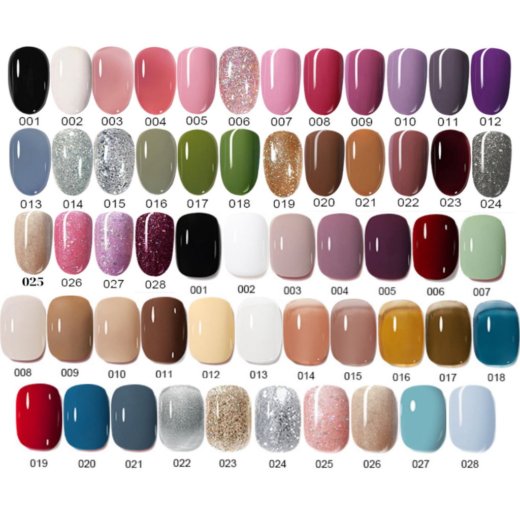 Jual (60 PCS & 25 PCS) Set Kutek Gel Polish 22/23 COLOR & base topcoat ...