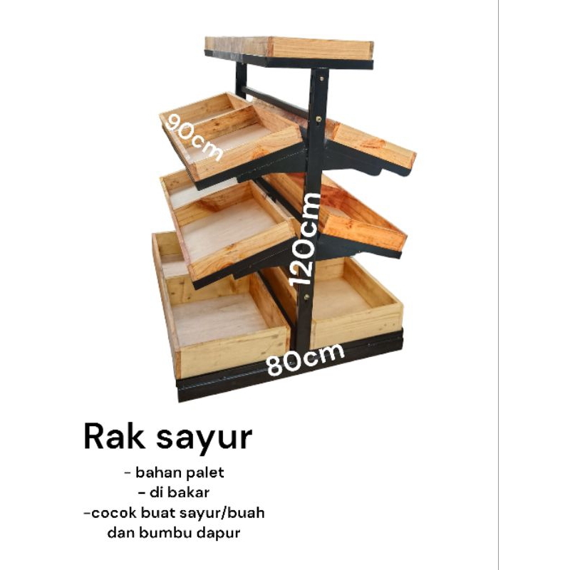 Jual rak buah/ram sayur serbaguna/rak bumbu bahan palet (knockdown ...