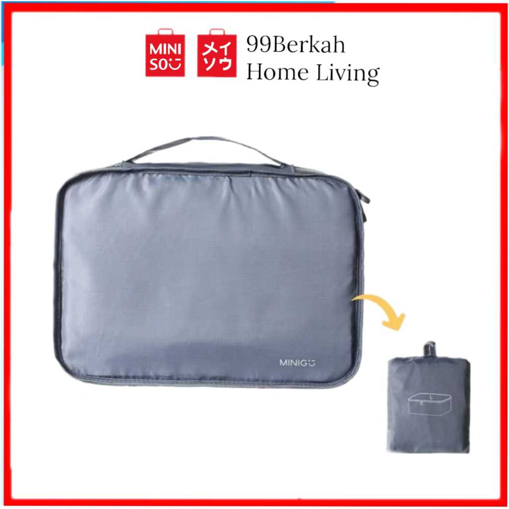 Jual MINISO Tas Penyimpanan Besar Large Travel Bag Tas Travel Organizer Lipat Baju Praktis ...