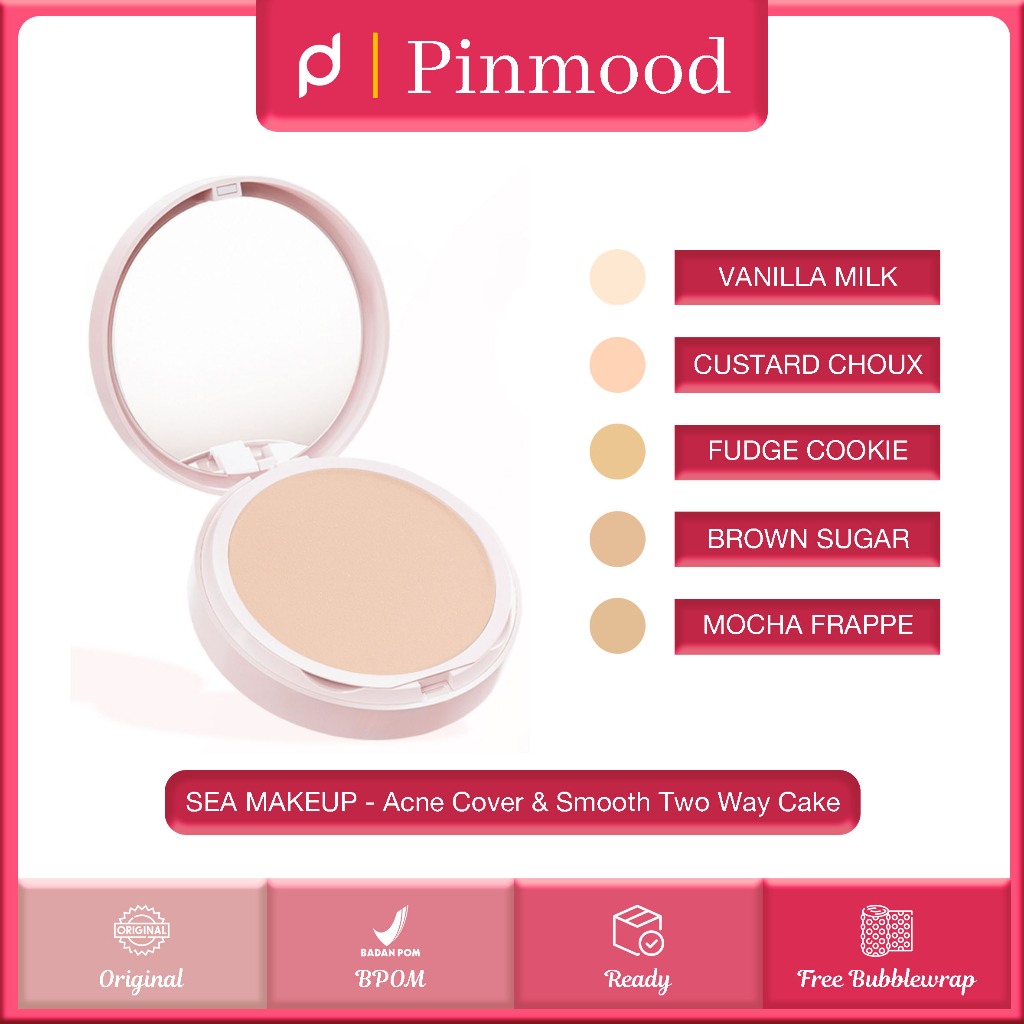 Jual SEA MAKEUP - ACNE COVER & SMOOTH TWO WAY CAKE - Pressed Powder ...