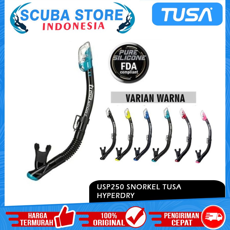 Jual USP250QB Snorkel Tusa Hyperdry Top Full Dry Pipa Selang Pernafasan ...