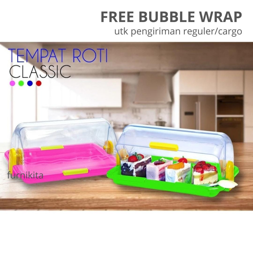 Jual TEMPAT ROTI KUE PLASTIK CLASSIC / TEMPAT PENYIMPANAN MAKANAN ...