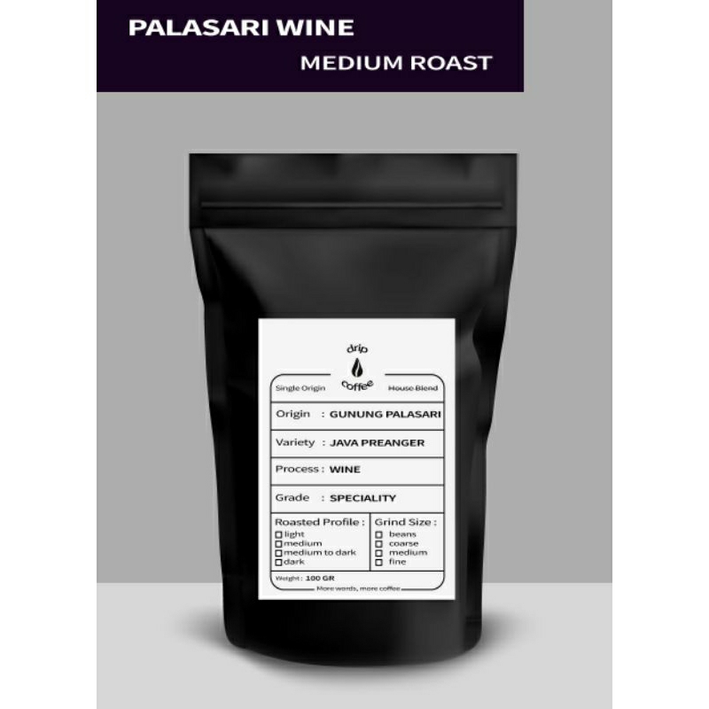 Jual DRIP Kopi Arabika Palasari Wine Java Preanger Specialty 100gr ...