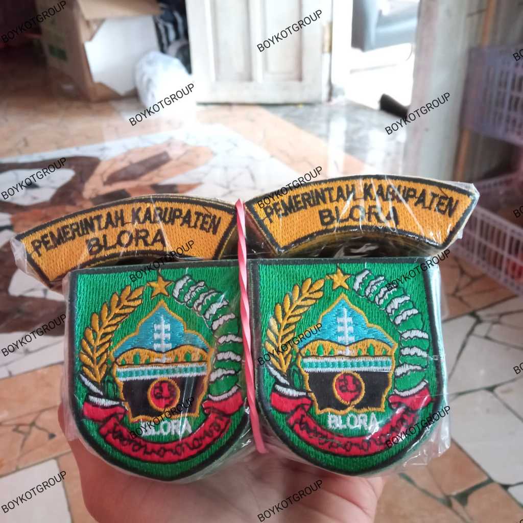 Jual 1 set/2 biji Logo PEMERINTAH KABUPATEN BLORA full bordir | Shopee ...