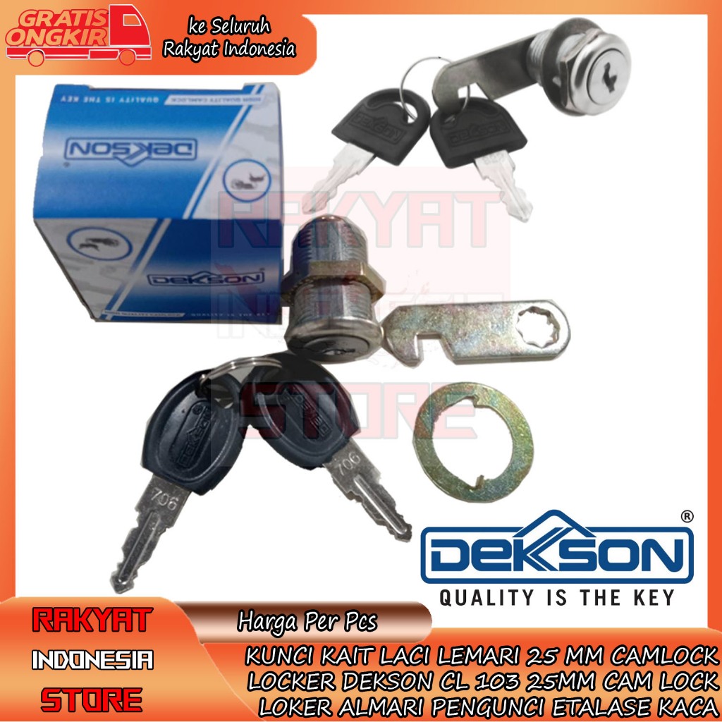 Jual DEKKSON CL 103 KUNCI LACI CAMLOCK 25MM CAM LOCK FURNITURE CL103 DEKSON 25 MM KAIT LEMARI ...