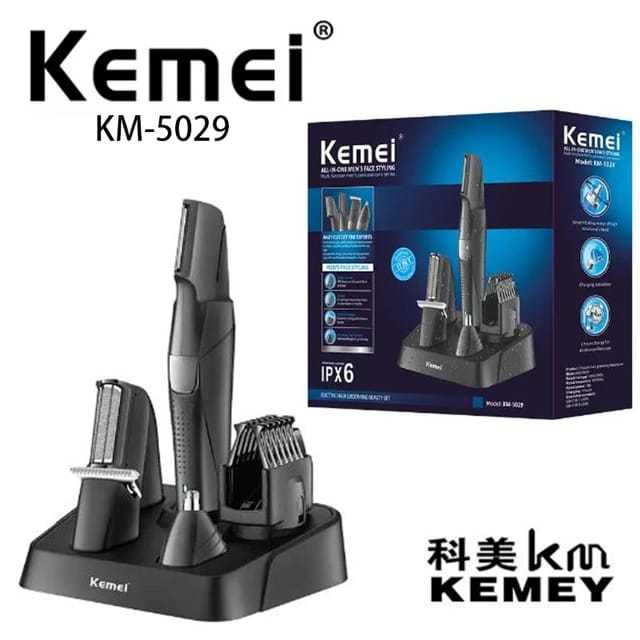 Jual Kemei Pencukur Rambut Listrik Isi Ulang Multifungsi Km-5029 Set Potongan Rambut | Shopee ...
