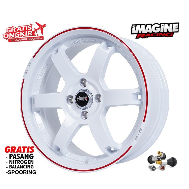 Jual VELG MOBIL RACING MURAH HSR RAI S3 R16 PCD 4X100 BRIO JAZZ VIOS CITY AGYA CALYA FREED ...