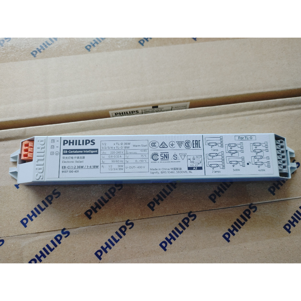 Jual Philips Ballast TL EB-Ci 1-2 36W / 1-4 18W Trafo Electronic ...