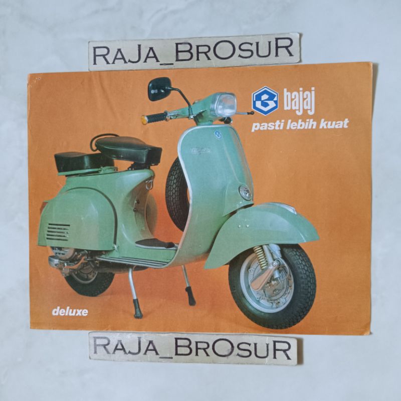 Jual Poster brosur katalog flyer jadul lawas Vespa Bajaj Deluxe/Bajaj ...