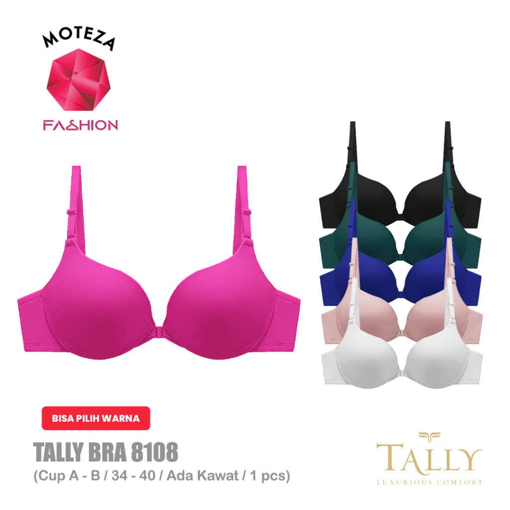 Jual Tally 8108 Push Up Bra BH Wanita | Busa Tipis | Cup B | Berkawat | Kait Bukaan Depan | Size ...