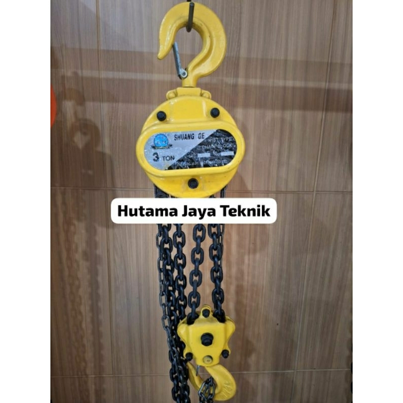 Jual Chain Block Blok Katrol Takel Derek 3 Ton 3T 3 Meter 3M shuagge ...