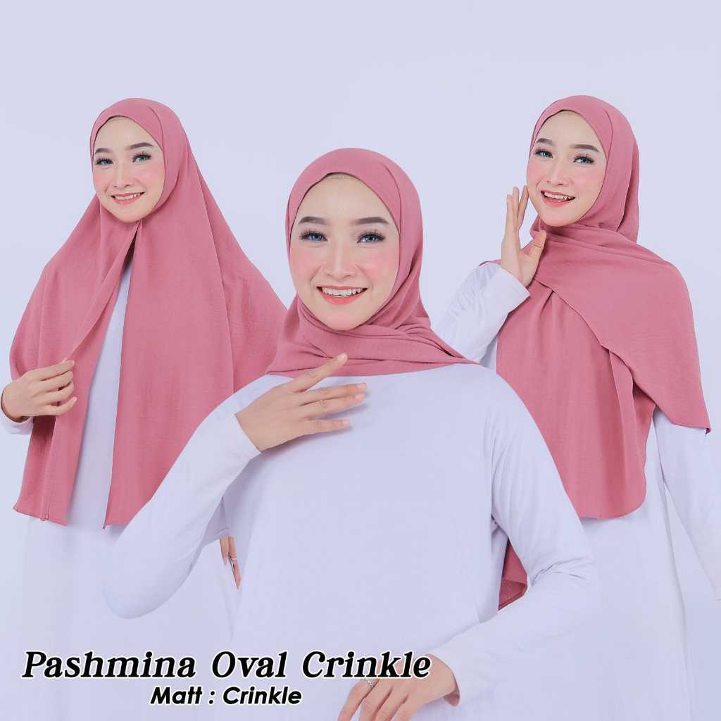 Jual FawazalHijab - Hijab Sarah Pashmina Oval Crinkle Airflow | Shopee Indonesia