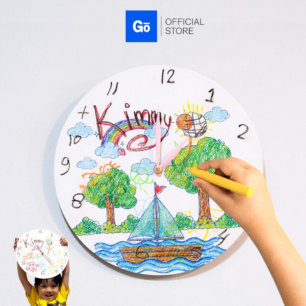 Jual Jam Dinding Prakarya Menggambar Praktek Seni DIY gambar anak ...