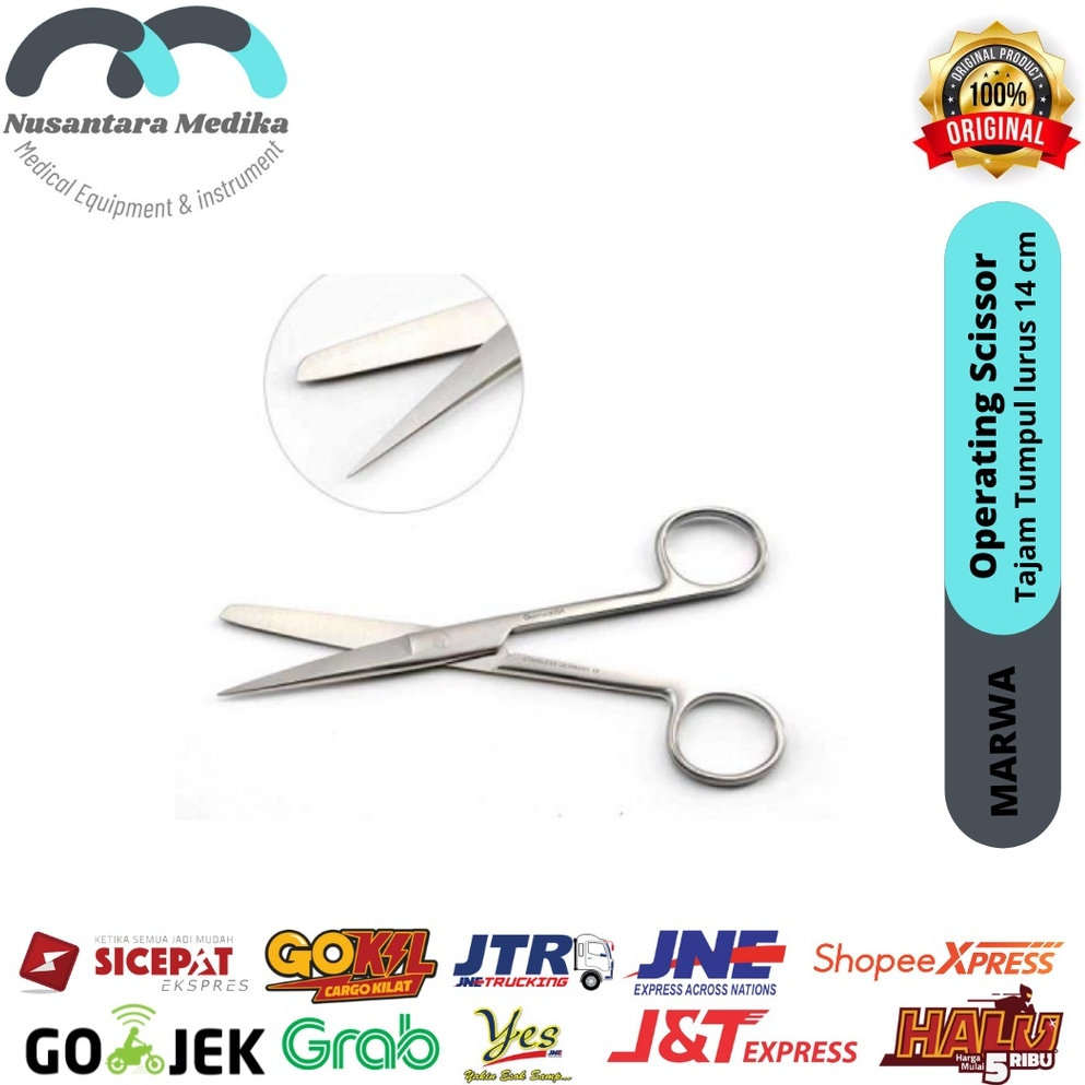 Jual Operating Scissor Straight Sharp - Blunt / Gunting Operasi Gunting ...