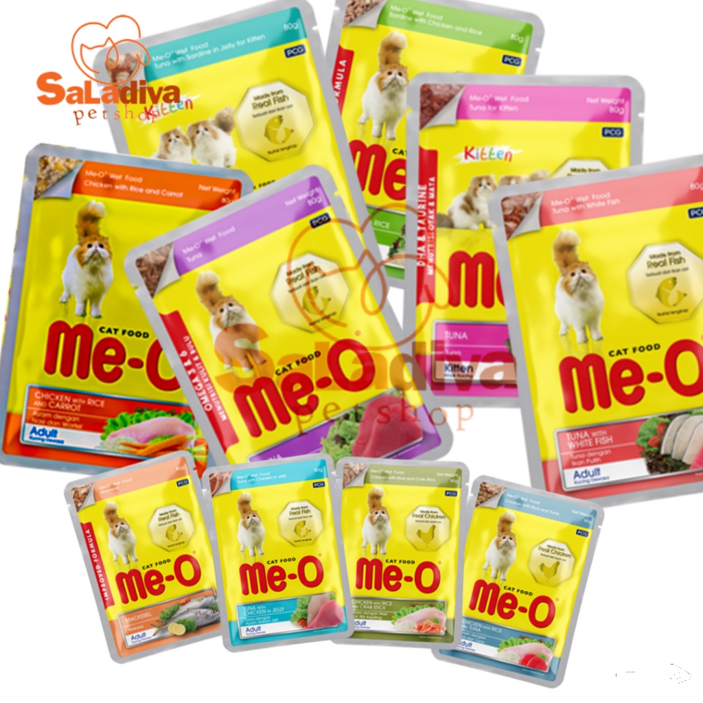 Jual Meo Pouch 80gr Makanan Kucing Basah Wet Food Me-O | Shopee Indonesia