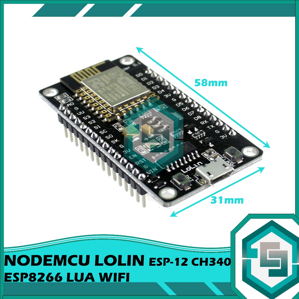 Jual NODEMCU LOLIN LUA WIFI BOARD V3 4MB 32MBITS CH340 FLASH ESP8266 ESP12 | Shopee Indonesia