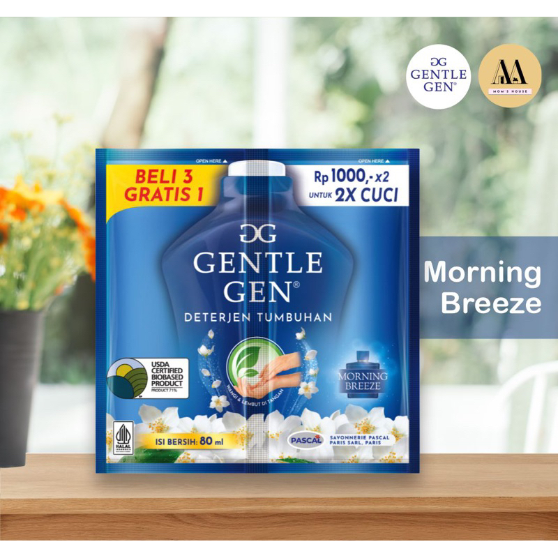 Jual GENTLE GEN DETERJEN CAIR TWINPACK SACHET 80mlx8scht ( RENTENG ...