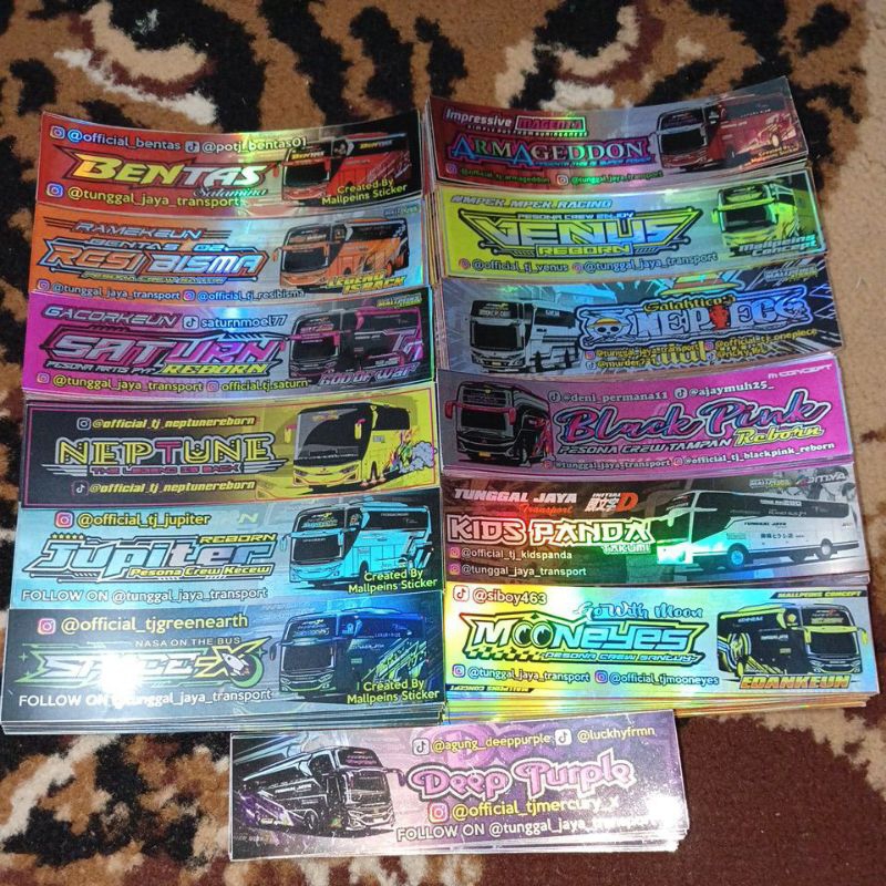 Jual stiker Tj lengkap hologram | Shopee Indonesia