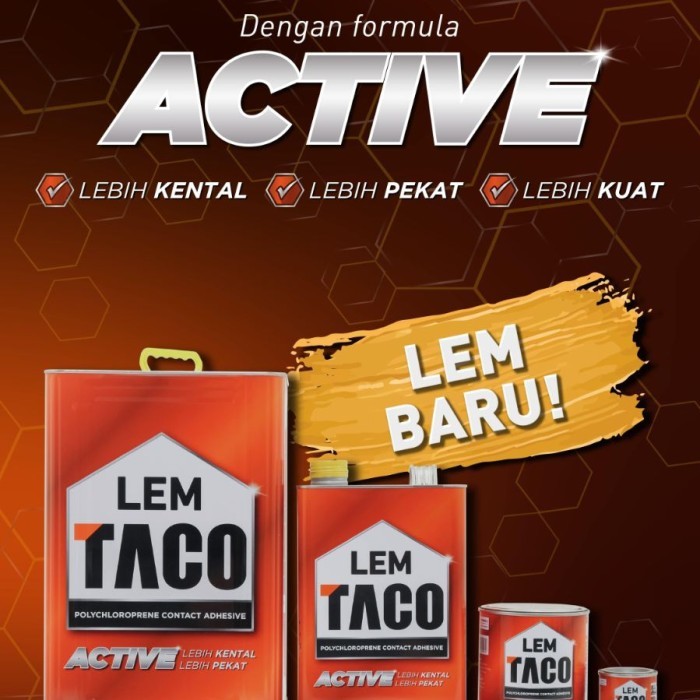 Jual TACO ACTIVE Lem Kuning Active Kemasan Galon 2.5kg | Shopee Indonesia
