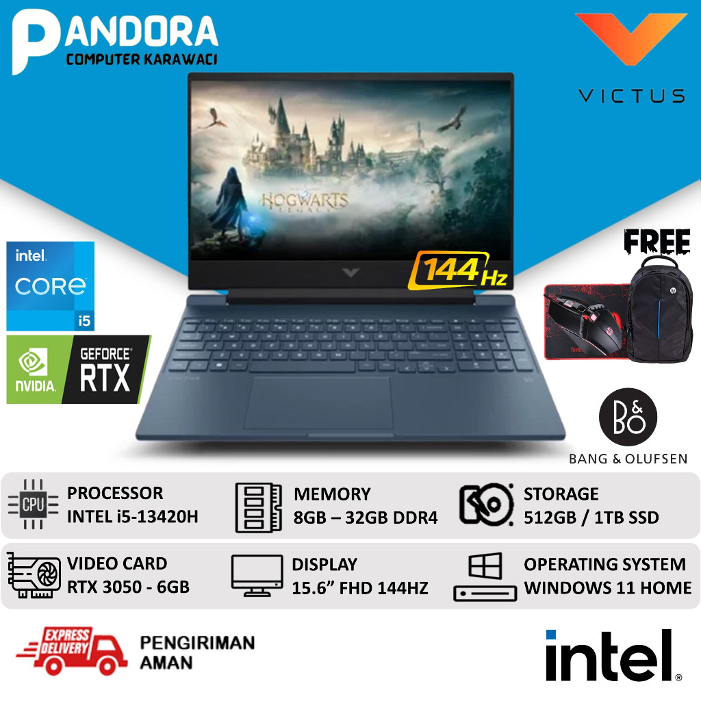 Jual HP Victus 15 RTX 3050 6GB i5 13420H RAM 32GB 1TB SSD Win11 15.6 ...