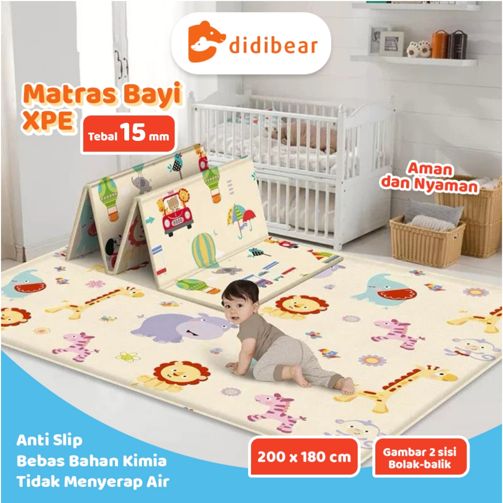 Jual SNI Playmat Bayi Karpet Lipat Playmate Matras Bayi 180x200cm TEBAL ...