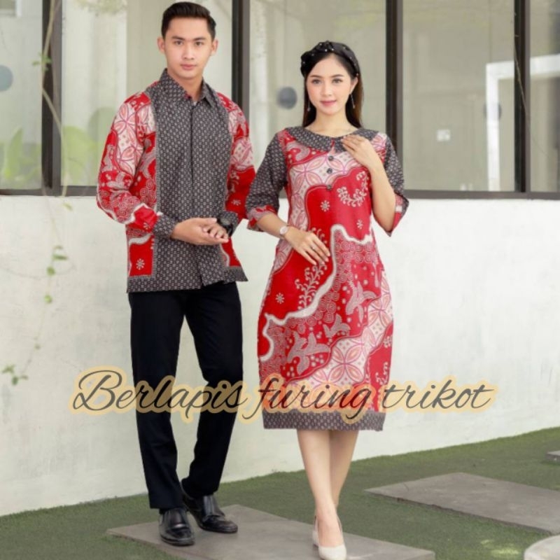 Jual DRESS BATIK COUPLE PREMIUM BERLAPIS FURING TRIKOT/ DRESS BATIK / KEMEJA BATIK | Shopee ...