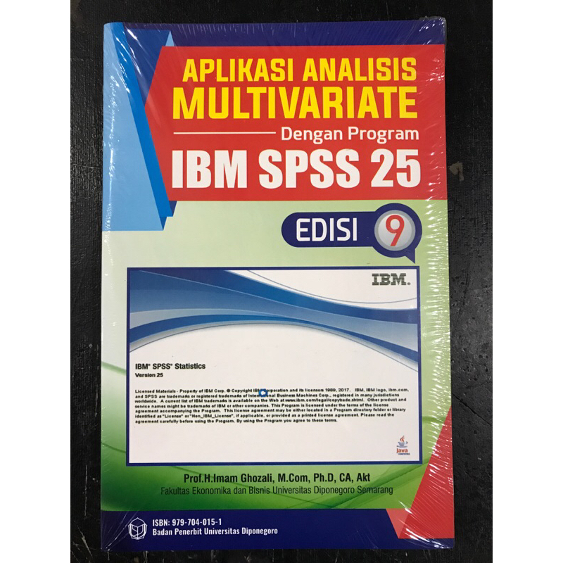 Jual Buku terbaru Aplikasi Analisis Multivariate dengan Program IBM SPSS 25 Edisi 9 Plis CD ...