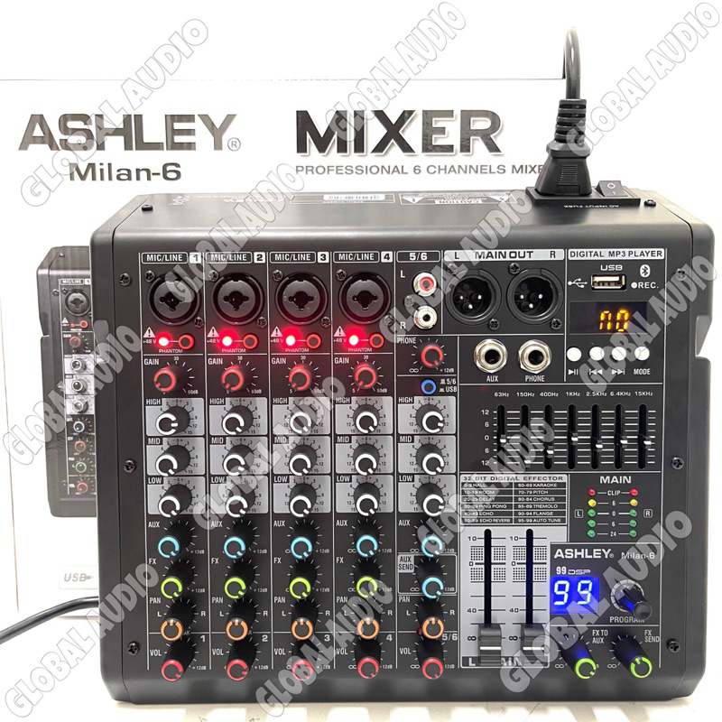 Jual Mixer Audio Ashley Milan 6 & Milan 4 Original Mixer Ashley Milan6 ...