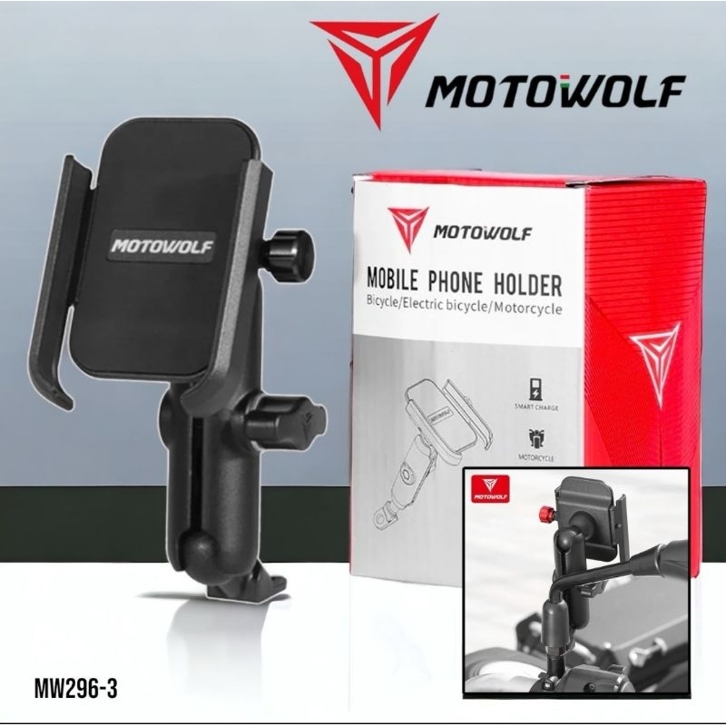 Jual Holder Handphone MOTOWOLF Hp Motor Alumunium Alloy Dudukan Hp di Spion Motor MOTOWOLF V3 ...