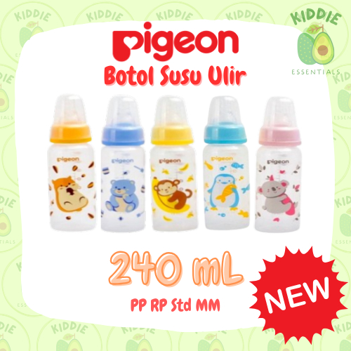 Jual PIGEON Botol Susu Bayi Ulir - Gambar Hewan - PP RP Std MM with S-Type Nipple - 50mL 120mL ...