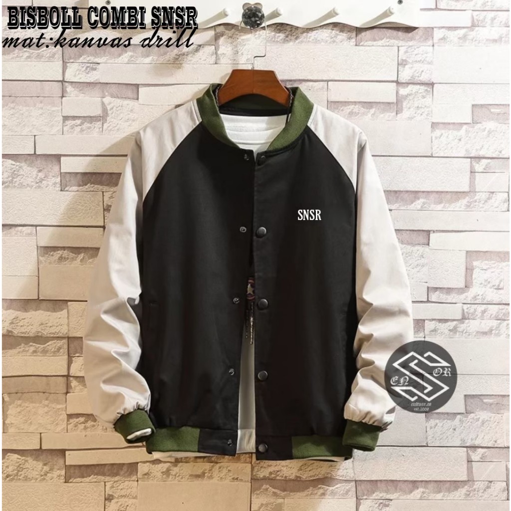 Jual SNSR - Jaket Bomber Kombinasi SENSOR / Jaker Bomber Kanvas / Jaker ...