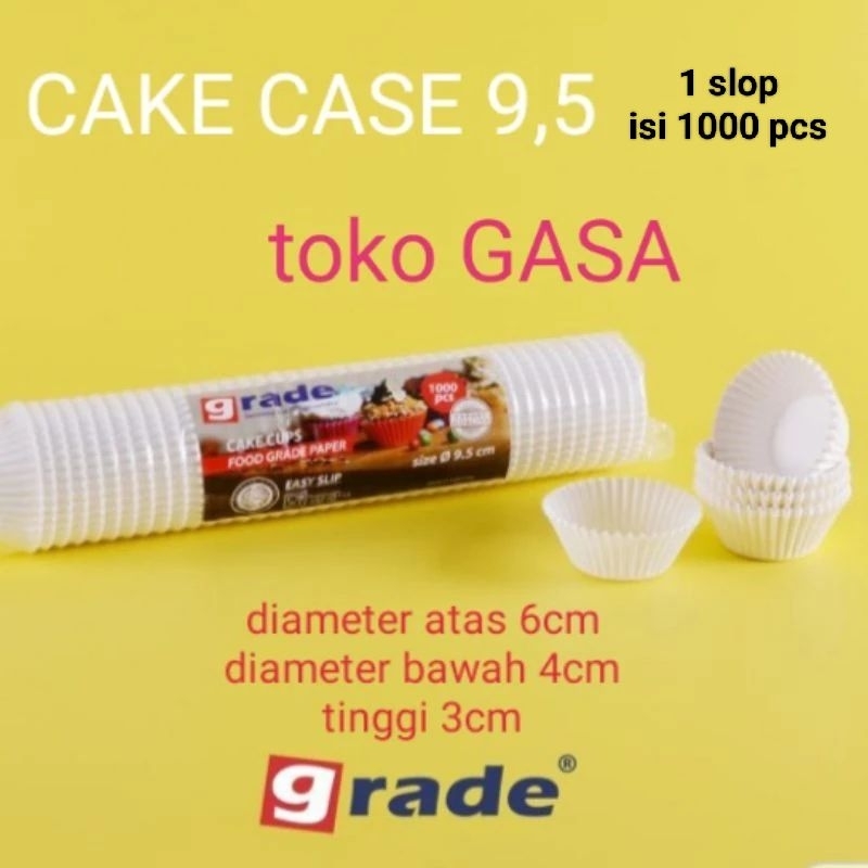 Jual PAPER CAKE CASES Ukuran 9,5cm PUTIH POLOS-Cup Kertas-Cup Roti ...