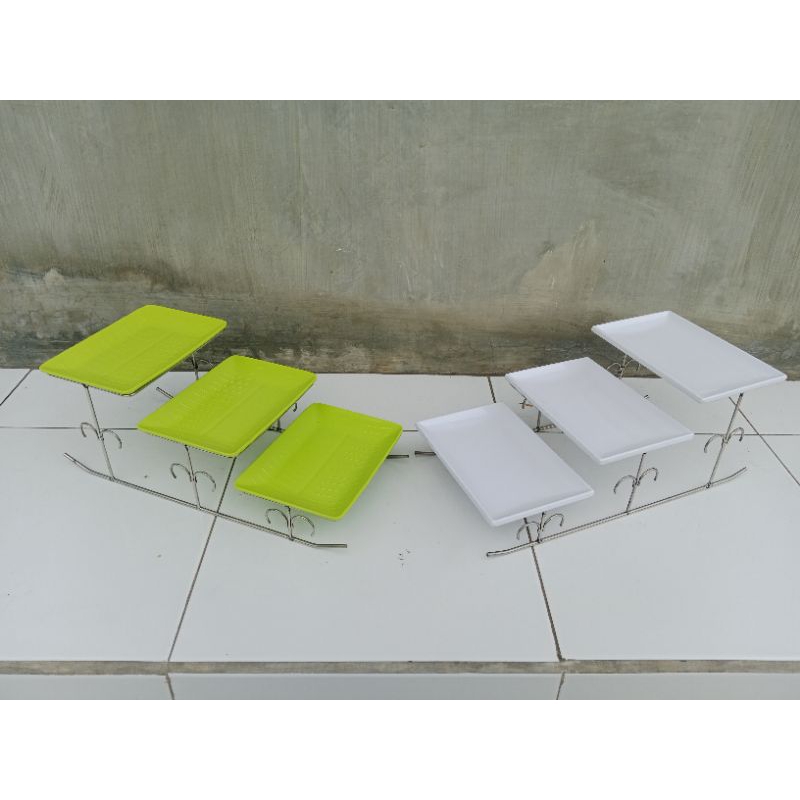 Jual Piring kue susun 3 stainless | Shopee Indonesia