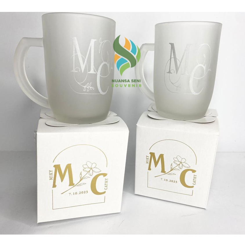 Jual Souvenir Gelas Jus Minum Mug Oval Jumbo Kaca Doff Sablon Kemas Box ...