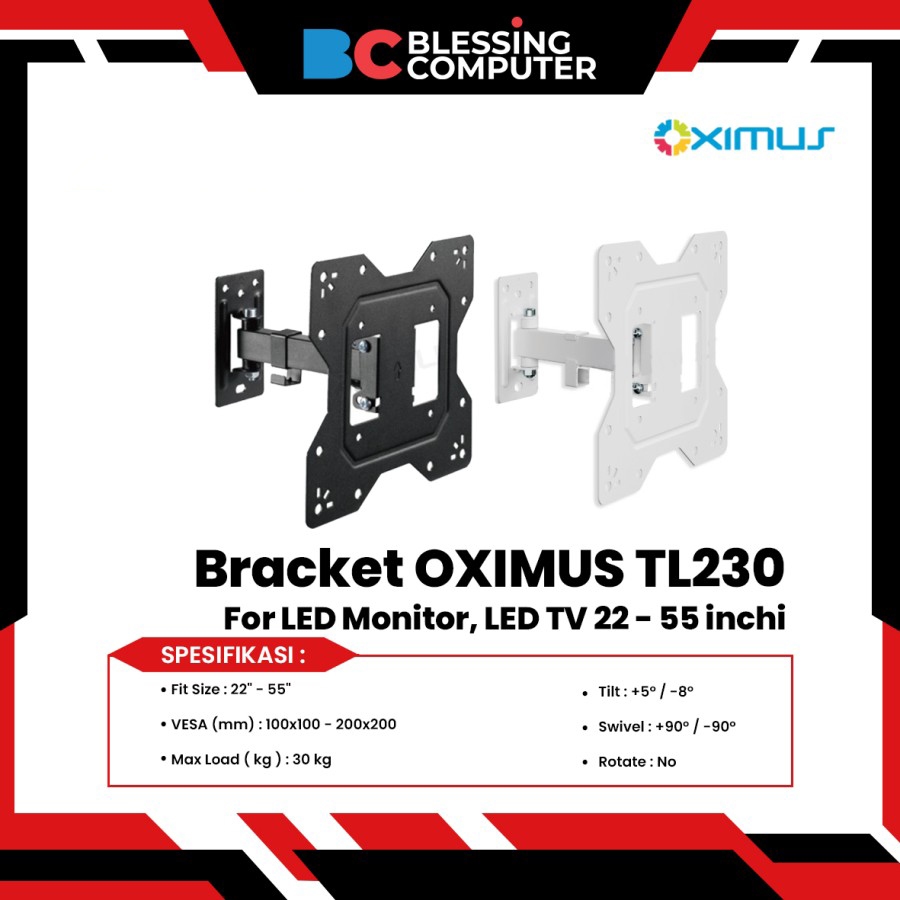 Jual Bracket OXIMUS TL230 For LED Monitor , Bracket TV 22 - 55 inchi ...