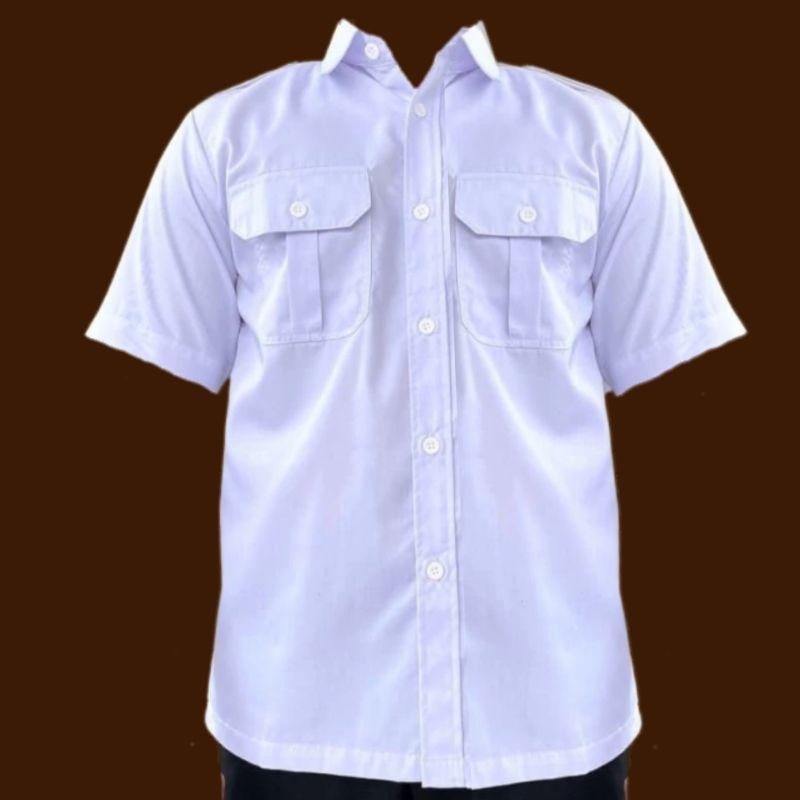 Jual Baju Putih pdh asn PPPK kemeja putih Pria pendek kemeja putih ...