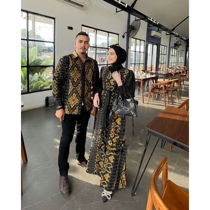 Jual Set Couple Tenun Ikat • Gamis Tenun Troso • Set Couple Baju Tenun Etnik OT164 | Shopee ...