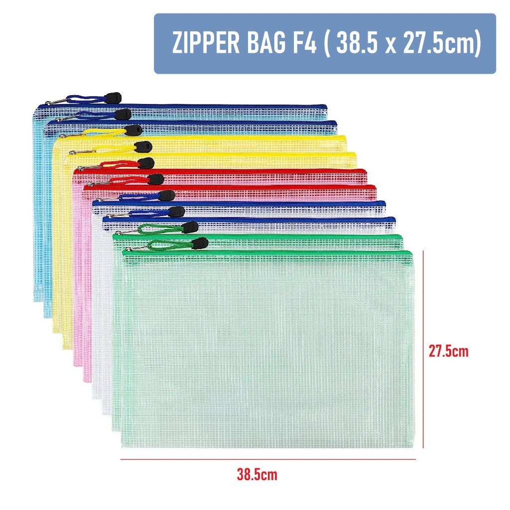 Jual Zipper Bag Map Jaring Map Ziper Kecil Map Zipper Besar