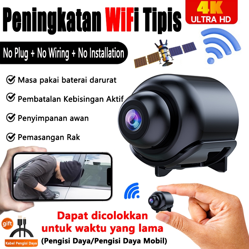 Jual 【sudut super lebar】Wifi HD 4K Pemantauan 24 jam 360° Micro Kamera ...