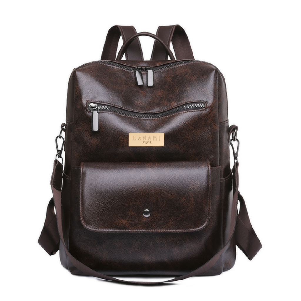 Jual HANAMI Tas Ransel Wanita Kulit Coklat Andrea TA489B7 Backpack ...