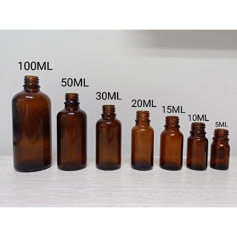 Jual BOTOL KACA COKLAT DROPER ESSENTIAL OIL NECK 18 TANPA TUTUP/BOTOL ...